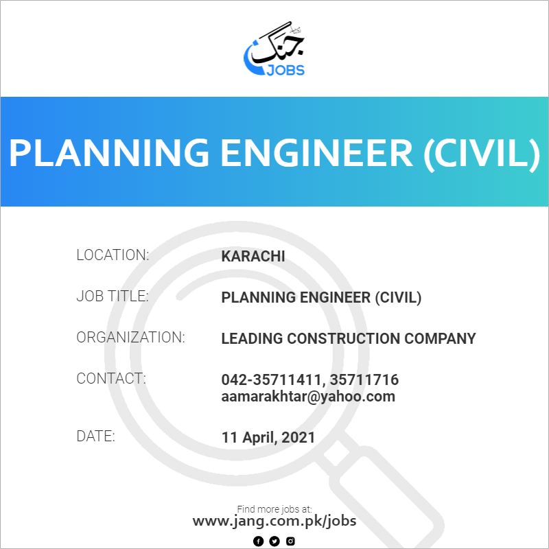 Planning engineer jobs store
