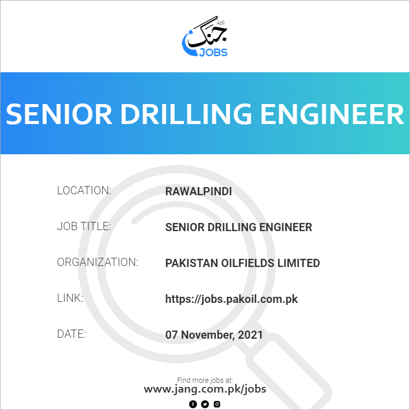 Senior Drilling Engineer Job Pakistan Oilfields Limited Jobs In senior-drilling-engineer-job-pakistan-oilfields-limited-jobs-in