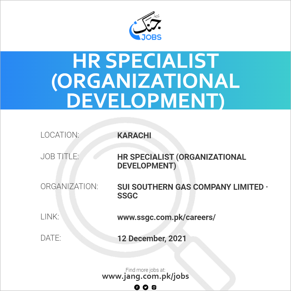 Hr Specialist organizational Development Job Sui Southern Gas hr-specialist-organizational-development-job-sui-southern-gas