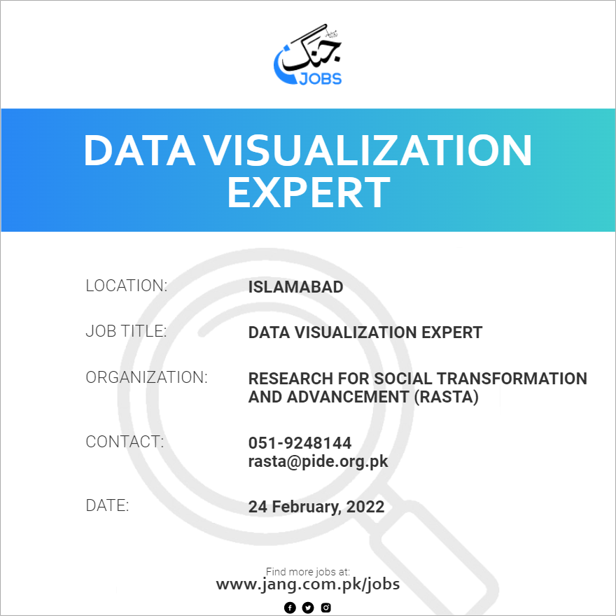 Data Visualization Expert Job – Research For Social Transformation And ...