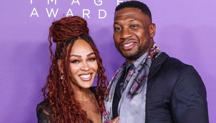 Jonathan Majors, Meagan Good shine in first red carpet outing since ...