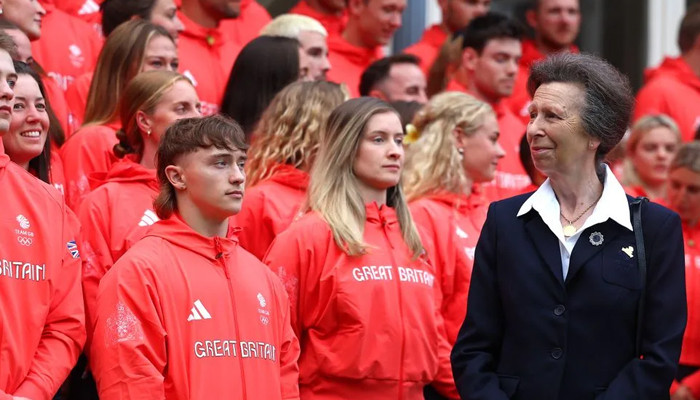 Princess Anne meets British Olympic athletes in Paris