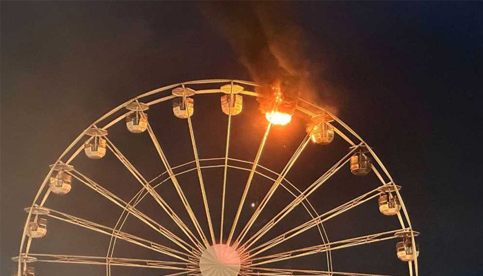 Ferris wheel fire at German music festival injures dozens