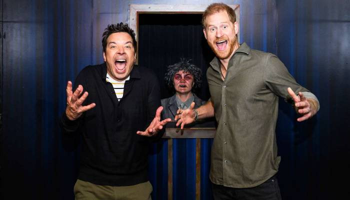 Prince Harry and Jimmy Fallon team up for spooky maze experience