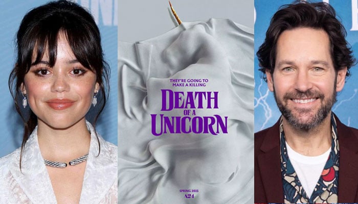 Paul Rudd, Jenna Ortega battle fierce unicorn in 'Death of a Unicorn ...