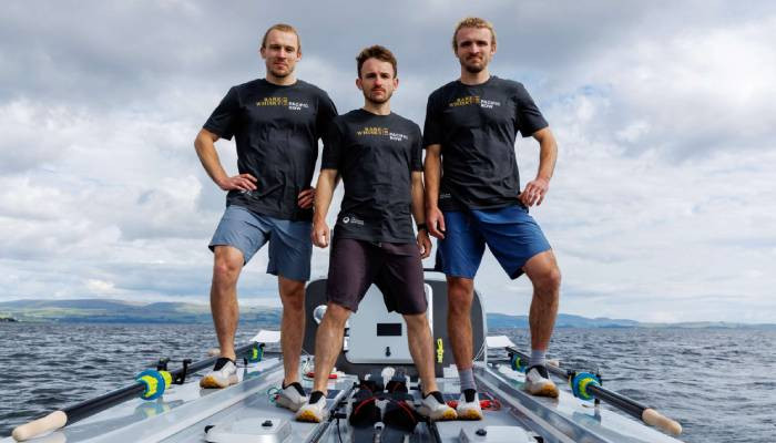 Three brothers set to break world record by rowing across Pacific Ocean