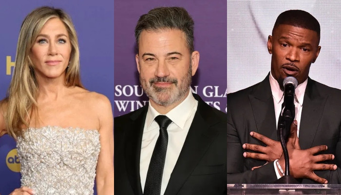 Jennifer Aniston, Jamie Foxx lead celebrity support for Jimmy Kimmel's ...