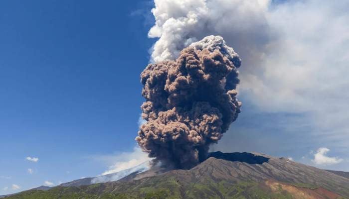 Mount Etna sends ash clouds over Sicily as snow-capped peak blasts