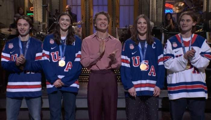 Team USA hockey, Connor Storrie scores big laugh at SNL with jab at Trump