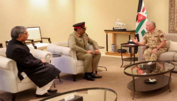 جنرل ساحر شمشاد کی اردن کے شاہ عبد اللّٰہ دوم سے ملاقات