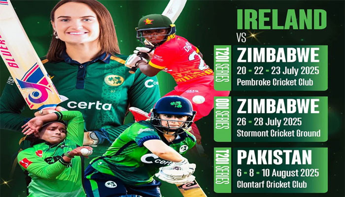 آئرلینڈ اور پاکستان ویمنز ٹیم کے درمیان سیریز کا شیڈول سامنے آگیا
